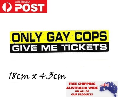 PVC Cops & tickets Sticker Vinyl Decal For Window Car Ute Truck ...