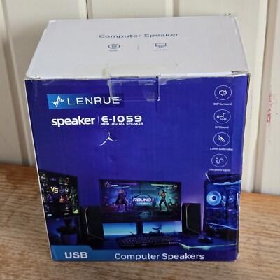 Lenrue E-1059 Mini Digital USB Computer Speakers - Black | eBay