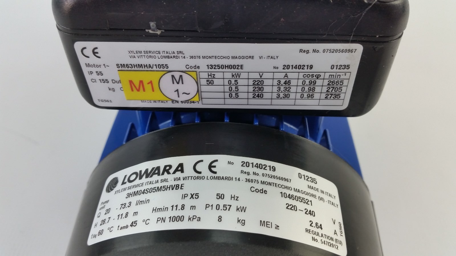LOWARA PUMPE 3HM04S05M5HVBE, SM63HMHA/1055 | eBay