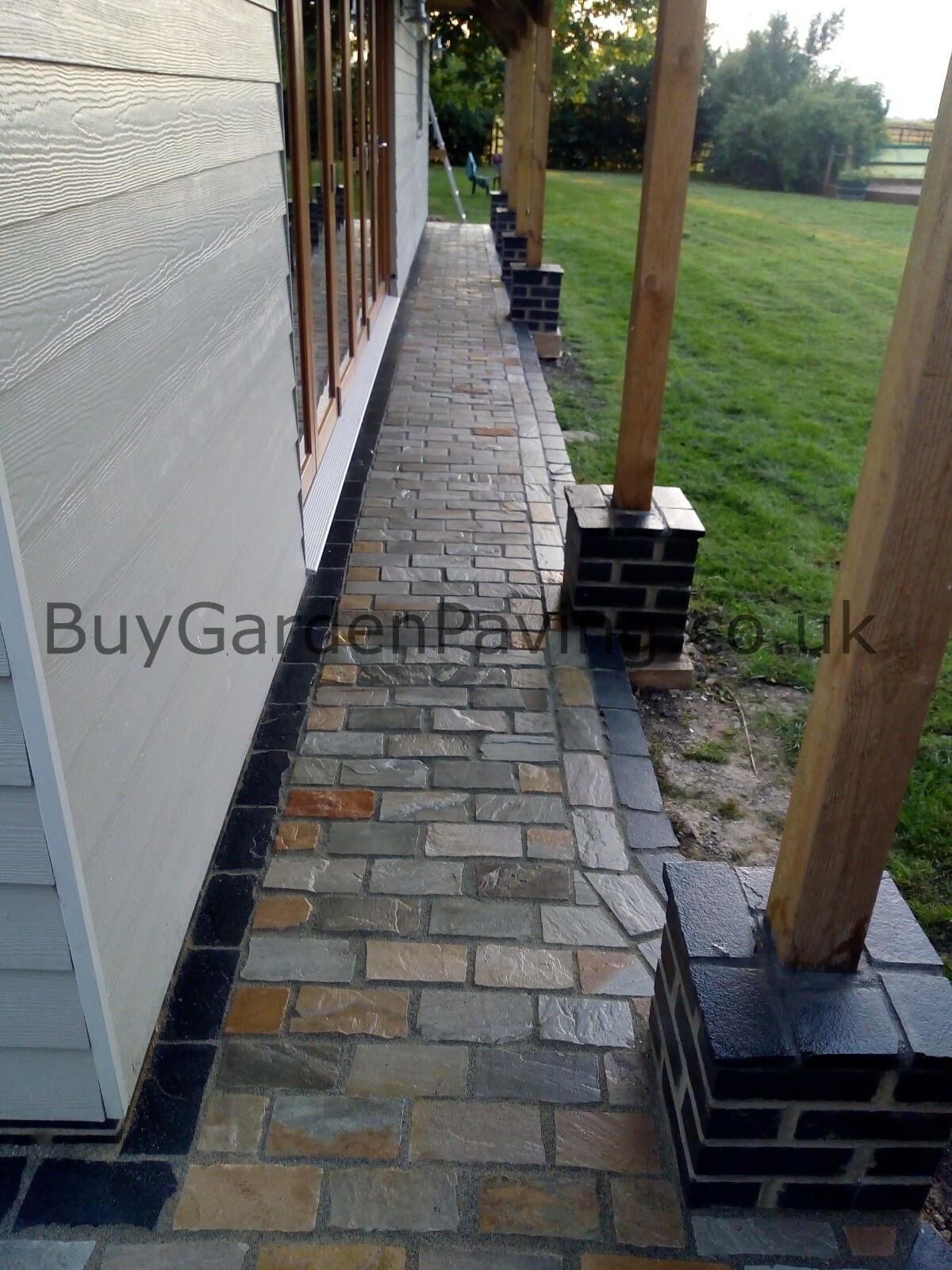 Raj Green Natural Indian Sandstone Cobble Setts 200x100 40mm+ | eBay UK