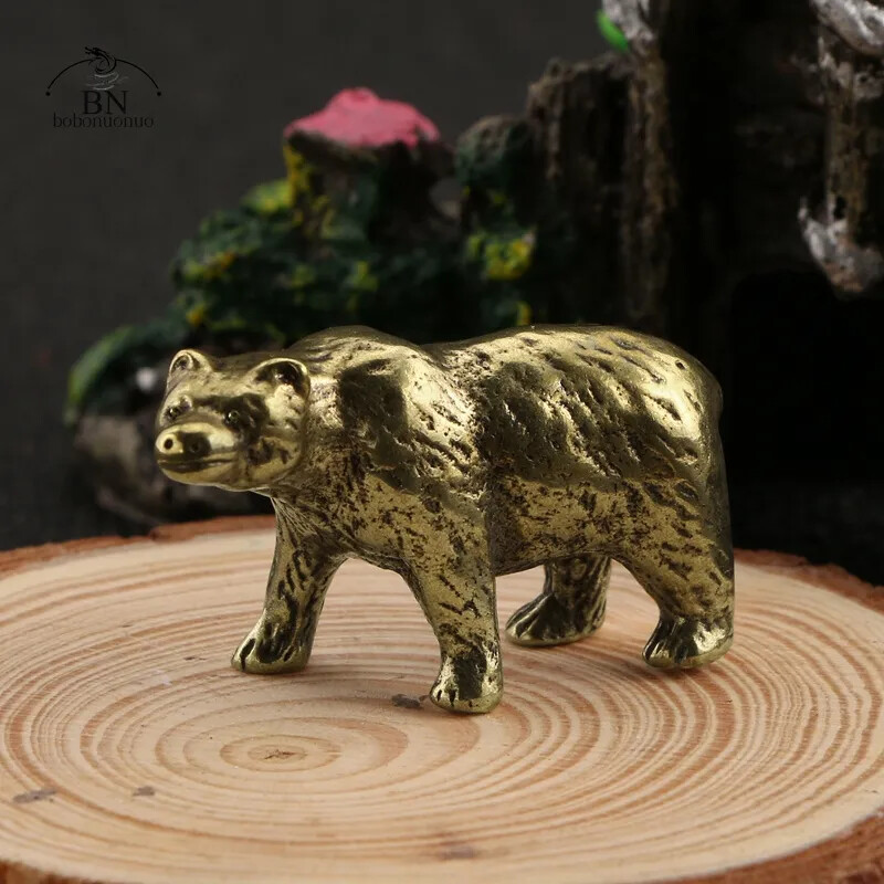 Vintage Solid Copper Polar Bear Statue Copper Decorations | eBay