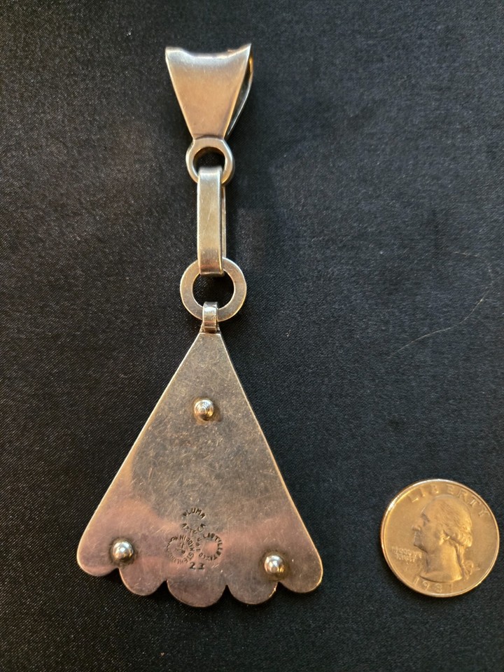 Vintage Los Castillo Pluma Azteca sterling pendant early design, #23 ...