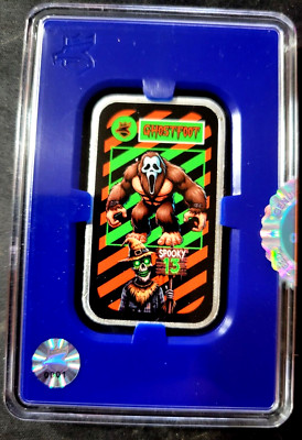 Postal Express Mint Halloween 2024 Ghostfoot Spooky 13 1/13 .999 Silver ...