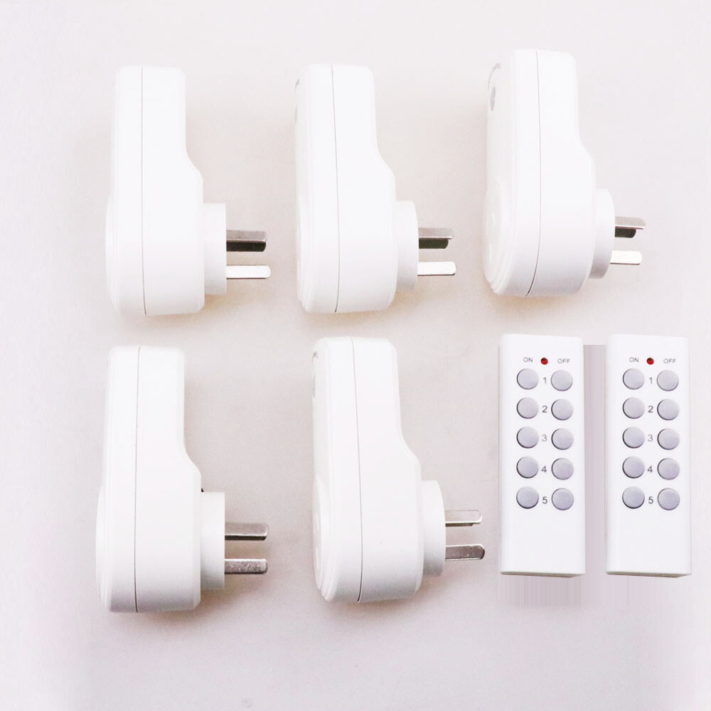 Home 5 Packs Wireless Power Switch Sockets+2 Remote Controller Mains AU ...