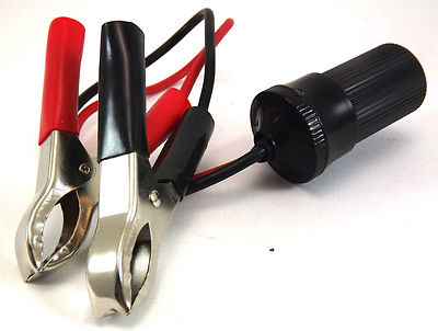 12V Power Socket with Battery Clips x 2 | eBay