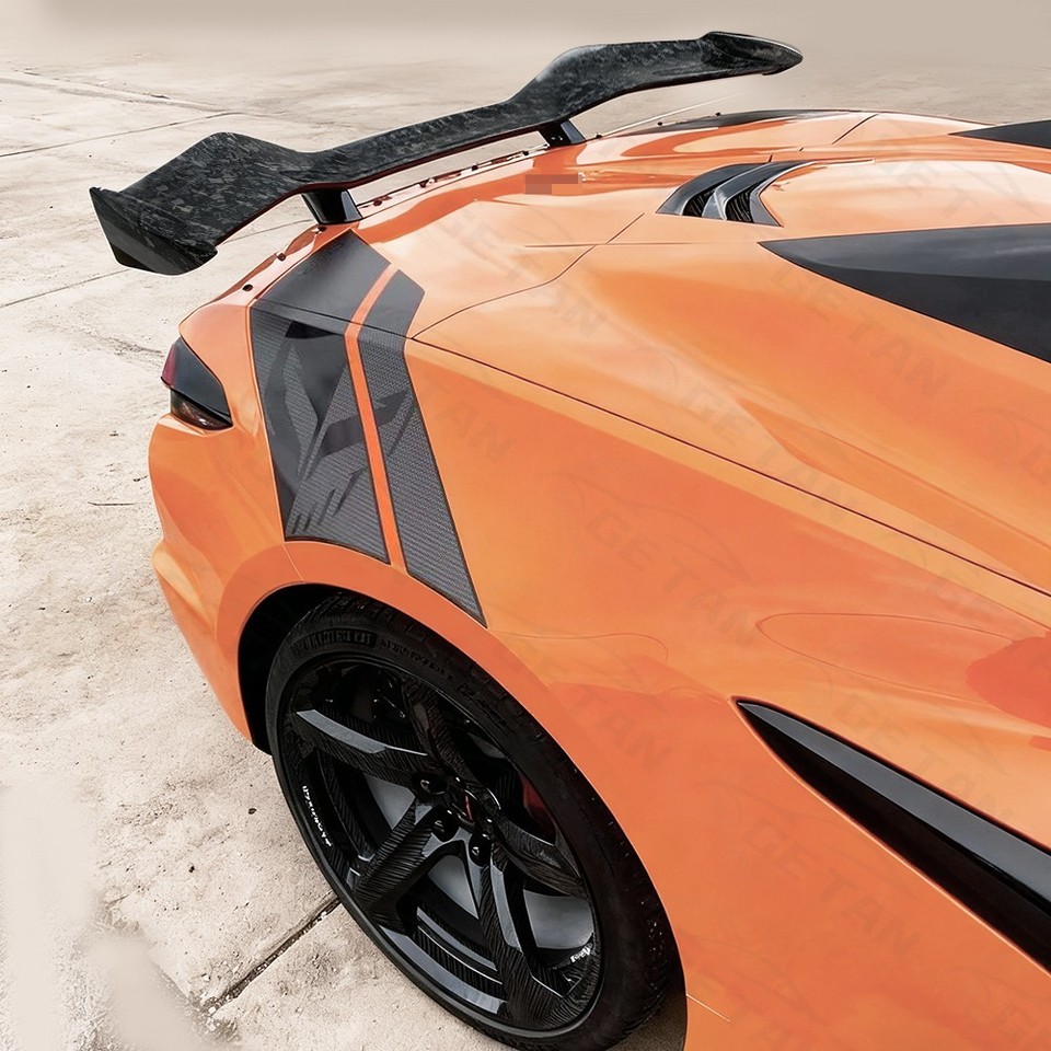 New Arrival Wet Forged carbon Rear Trunk Wing for Corvette C8 Z06 Rear ...