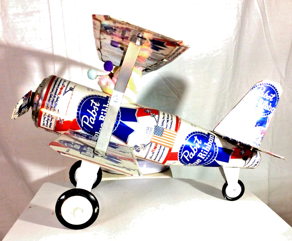 handmade Pabst Blue Ribbon beer can model plane | eBay