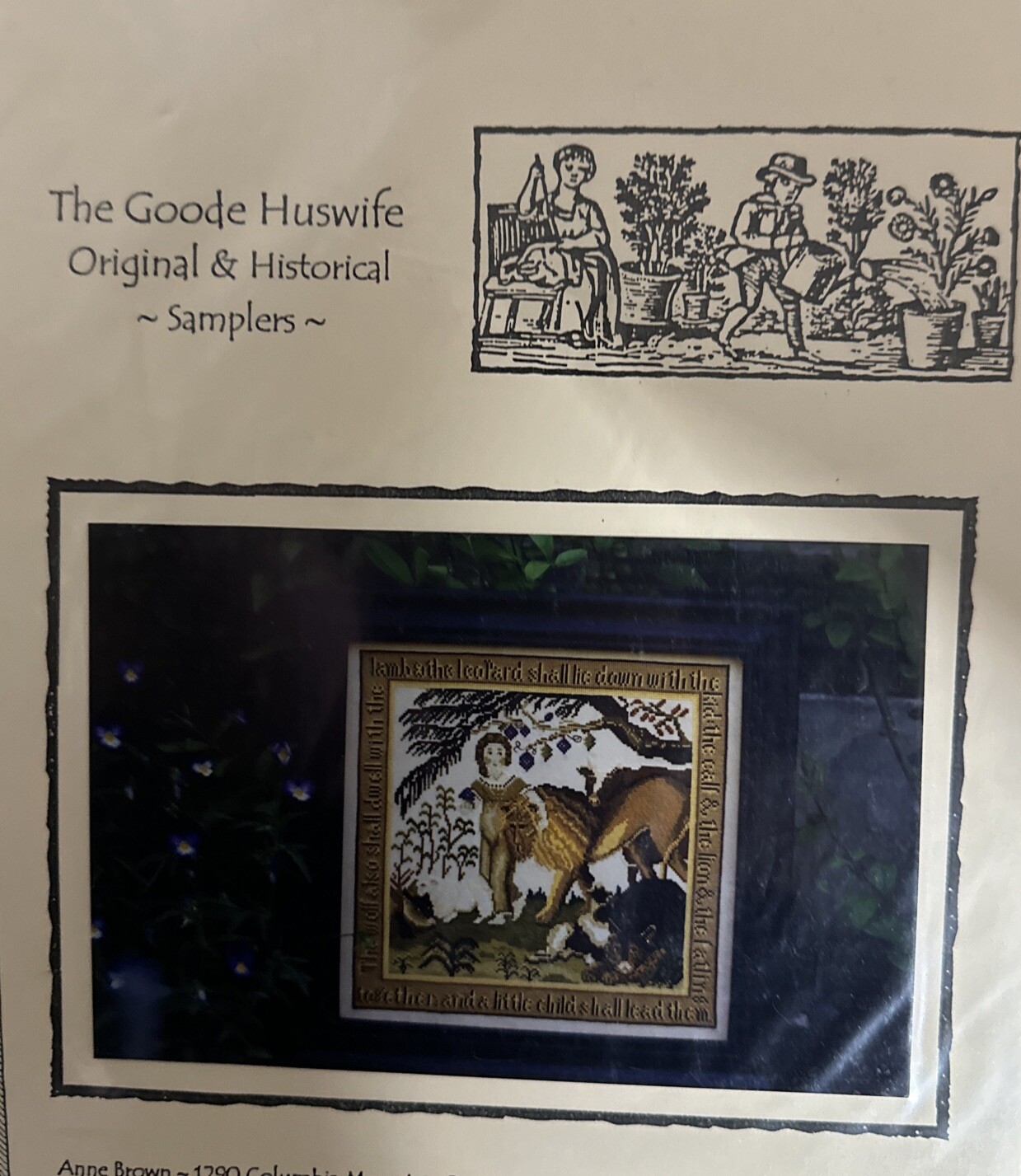 The Goode Huswife THE PEACEABLE KINGDOM Anne Brown CROSS STITCH Pattern ...