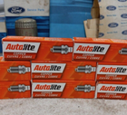 Eight Autolite 45 Spark Plug-Copper Resistor Type Ford Mercury Lincoln ...