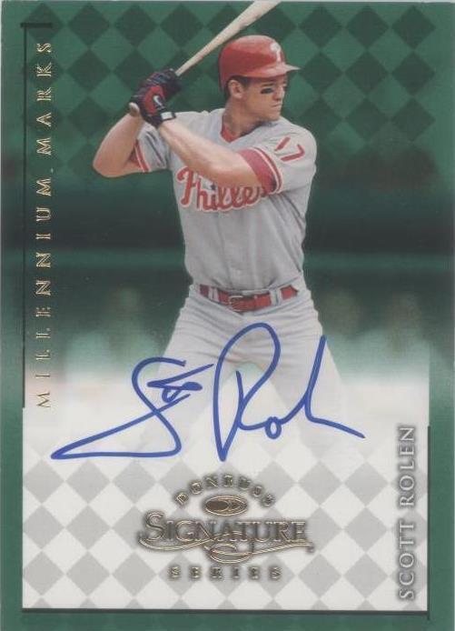 1998 Donruss Signature Series - Autographs Scott Rolen Millennium Marks ...