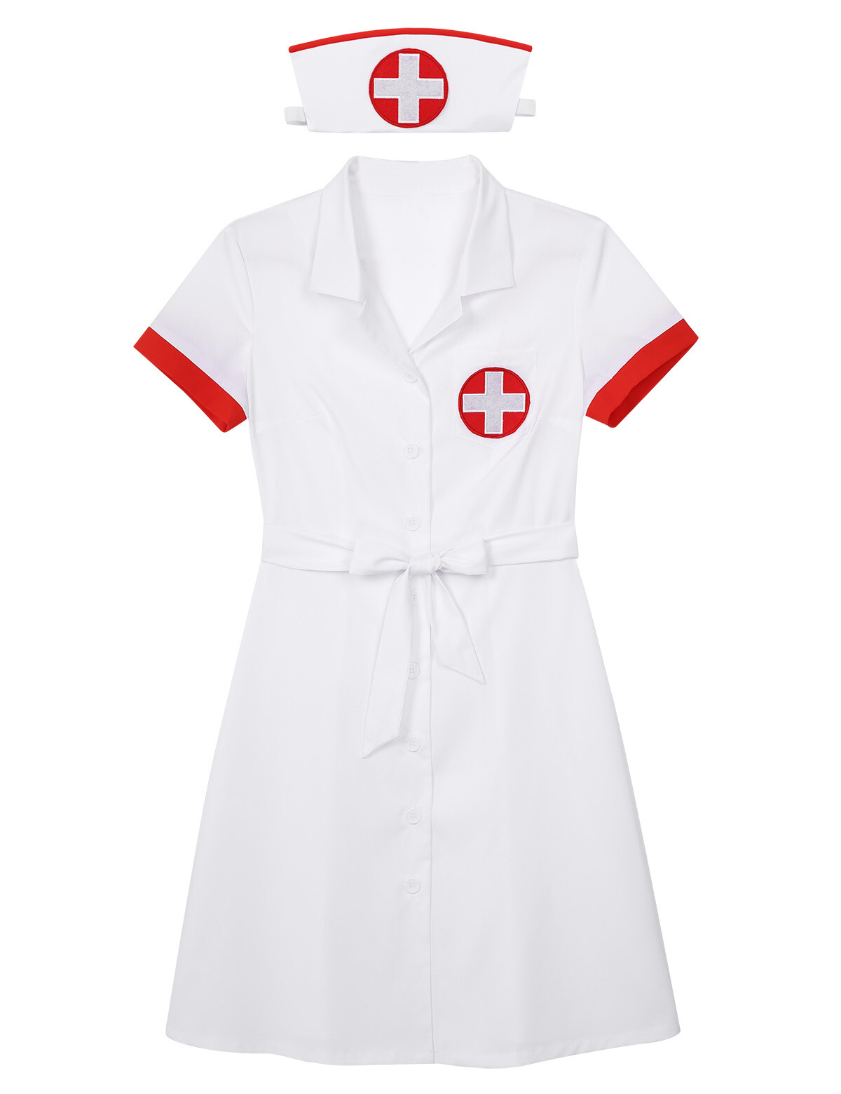 Women Adults Hospital Doctor Nurse Uniform Dress Coat Fancy Dress ...
