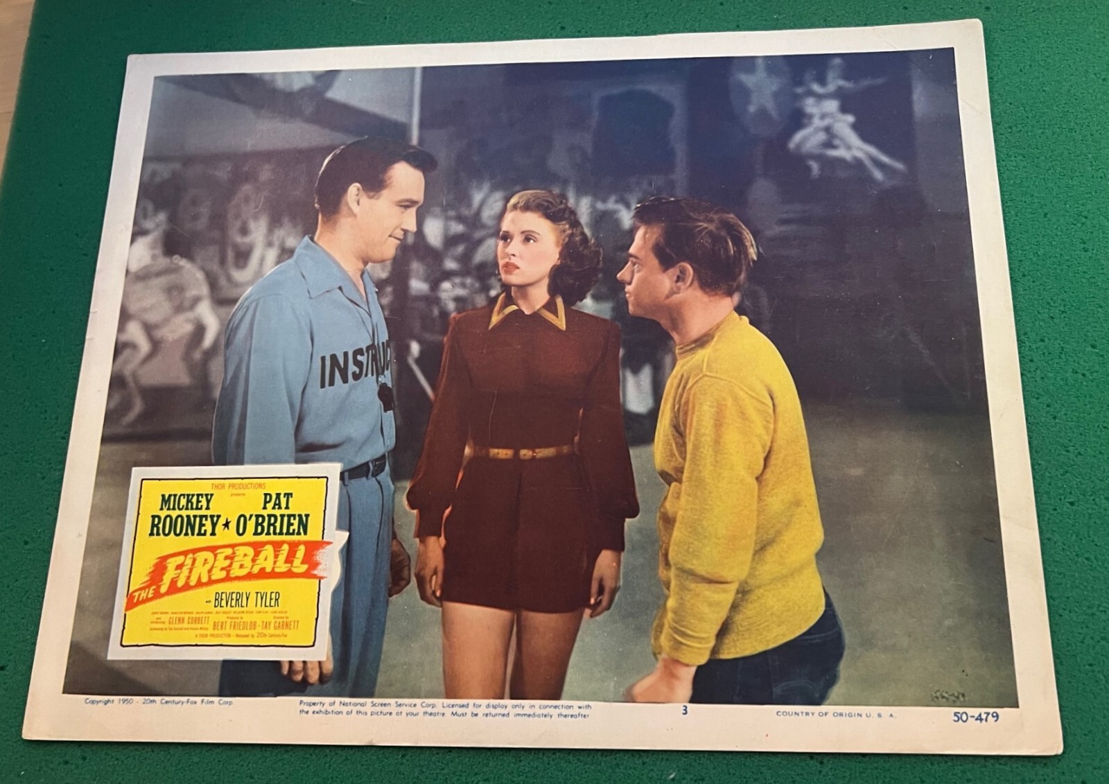 "The Fireball" - Mickey Rooney - 1950 ORIGINAL Lobby Card | eBay