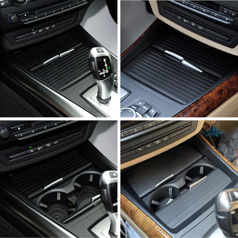 For 2007-2014 BMW X5 X6 E70 E71 Console Cup Holder Roller Blind Cover ...