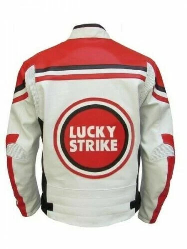 LUCKY STRIKE Motorcycle Riding Motor Bike Moto GP Racing Leather Jacket ...