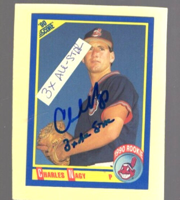 Autographed Charles Nagy "3X All Star" added Indians 1990 Score | eBay