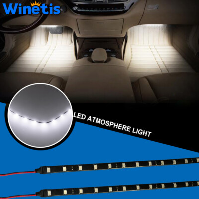 2x 24" 60cm Flexible White LED Strip Car Under Dash Light Truck Boat ...