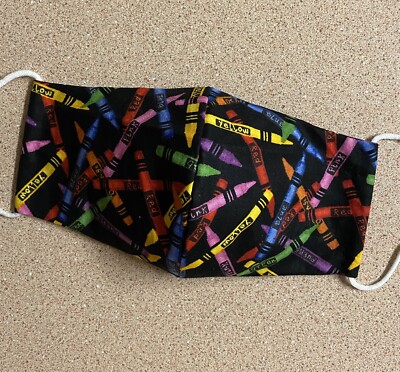 Crayons Print Face Mask | eBay