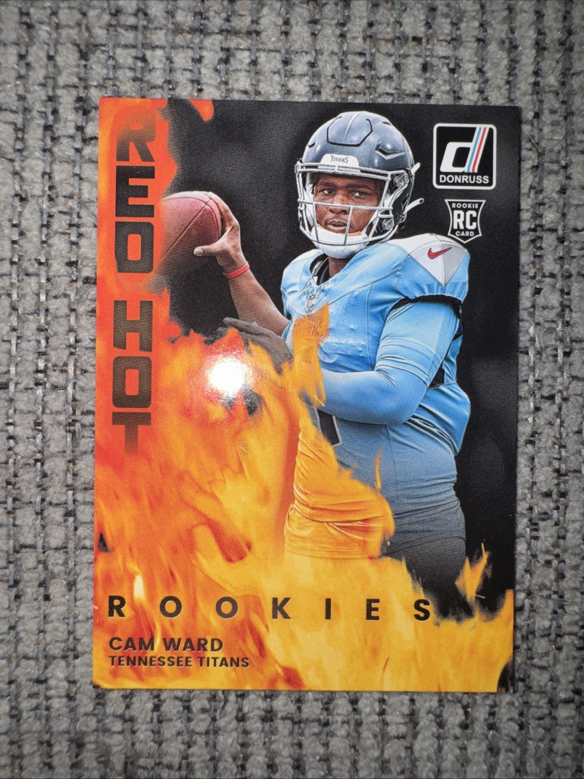 2025 Donruss Red Hot Rookies Insert #RHR-CMW Cam Ward Tennessee Titans ...