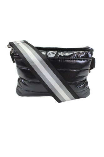 Think Royln Womens Striped Strap Logo Quilted Small Shoulder Handbag ...