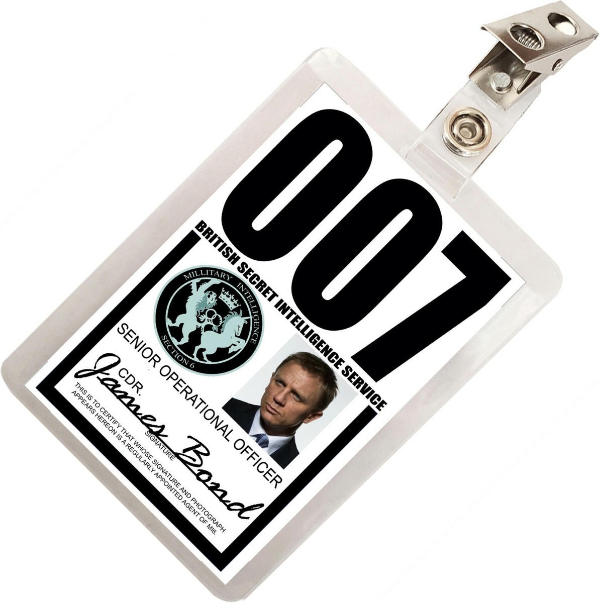 James Bond Mi6 Id Badge