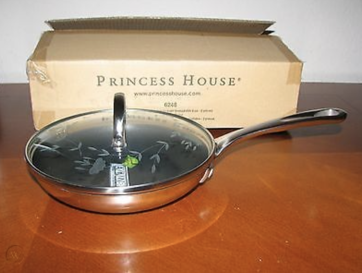 Princess House Stainless Steel Nonstick 8" Skillet 6248 NWOB | eBay