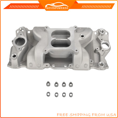 Air Gap Intake Manifold Aluminum for 1955-1995 Small Block Chevy SBC ...