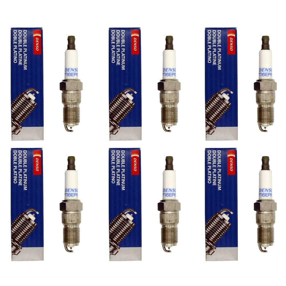Set of 6 Denso 5091 Double Platinum Spark Plugs For Ford Mazda Mercury ...