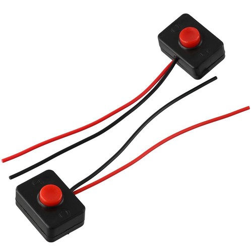 2pcs Easy to Install Push Button 12V ON-Off Switch Switch With Adhesive ...