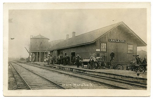 RPPC Iowa Mapleton Railroad Station Depot | eBay