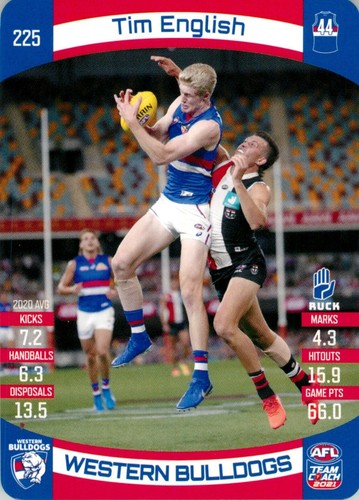 2021 WESTERN BULLDOGS AFL Card TIM ENGLISH Teamcoach | eBay Australia