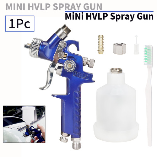 1.7/2.0mm Air Paint Spray Gun HVLP Sprayer Gravity Feed Auto Furniture ...