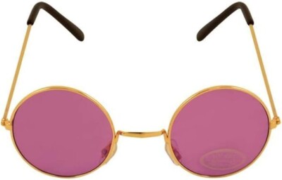Round Frame Purple Lennon Specs 70s 80s Men Women Stylish Fancy Dress ...