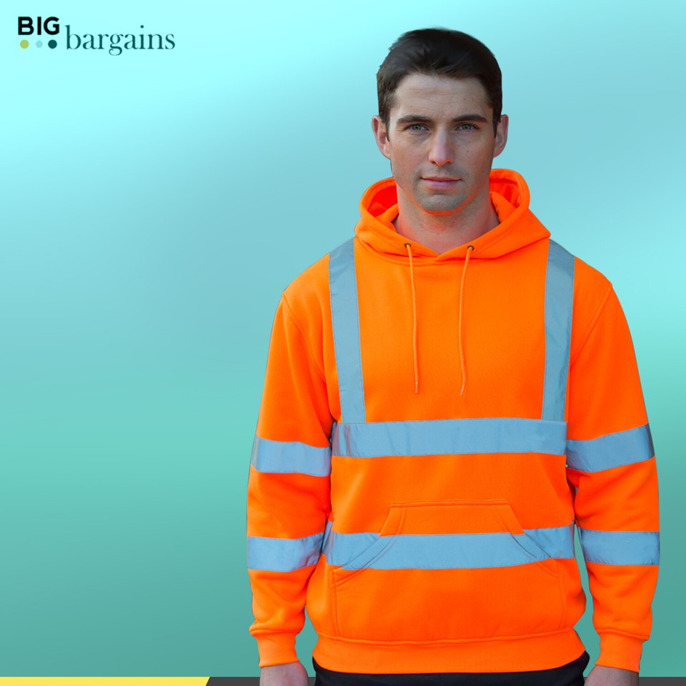 Hi Vis Viz Tracksuit Workwear Hoodie Trousers Pants Jogging Bottom ...