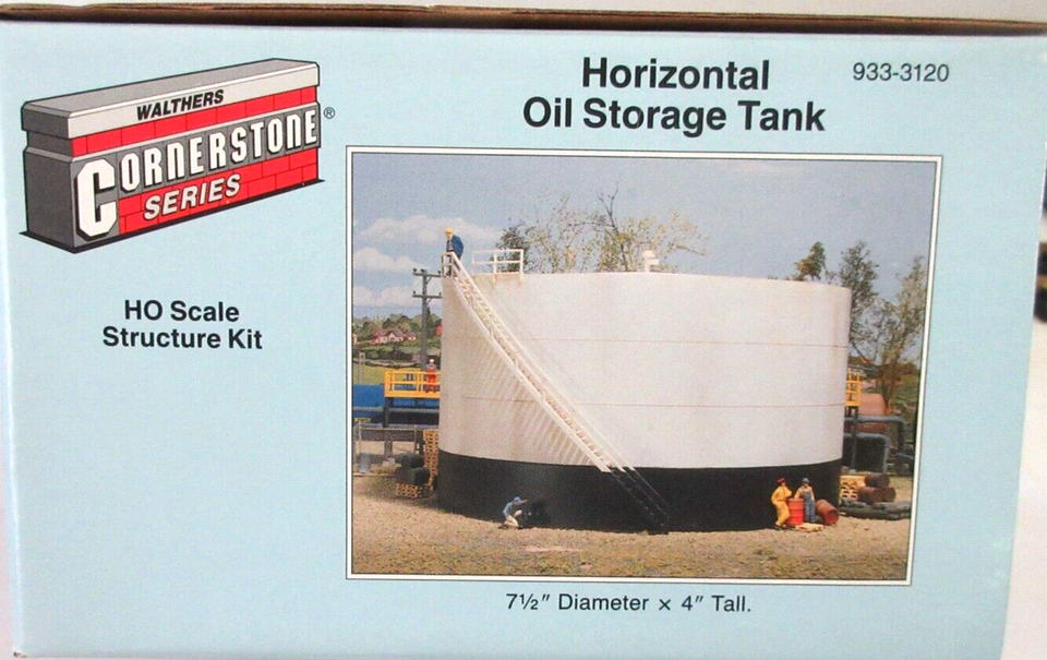 WALTHERS CORNERSTONE 933-3120 HORIZONTAL OIL STORAGE TANK HO SCALE | eBay