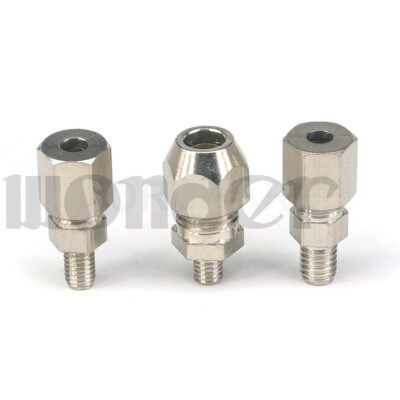 5pcs M5/M6 /M8 Male - 4mm/6mm Nickel Plated Brass Compression Union ...