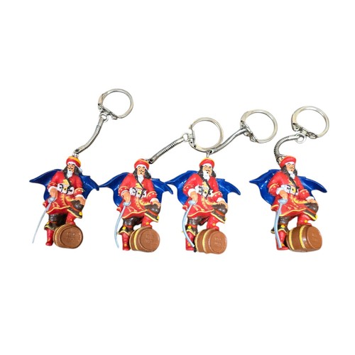 Lot Of Four 4 Vintage Captain Morgan Spiced Rum Key Chains Pirate Promo ...