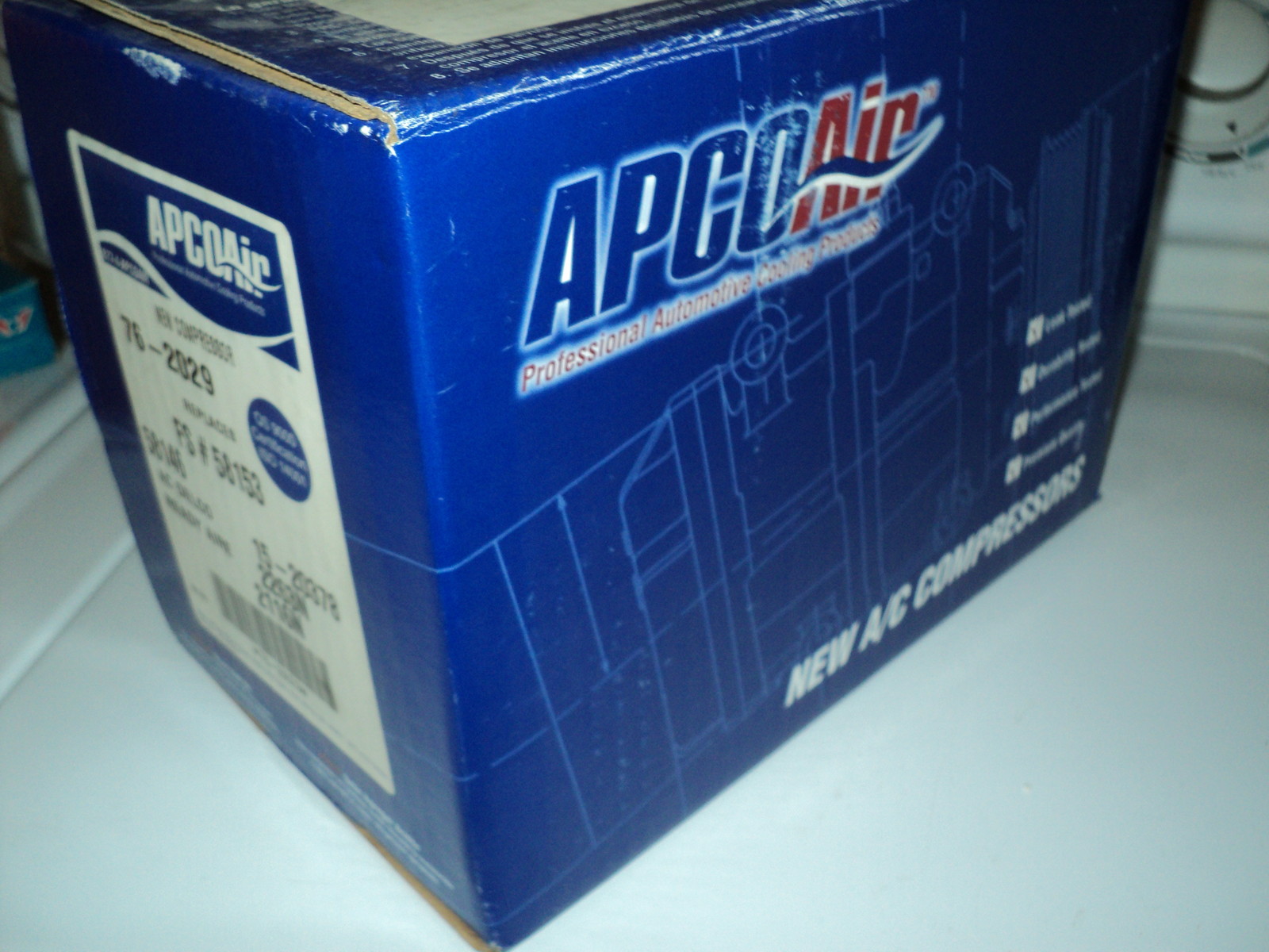 APCO AIR AC COMPRESSOR W/CLUTCH ASSY NEW 76-2029 FORD LINCOLN MERCURY ...