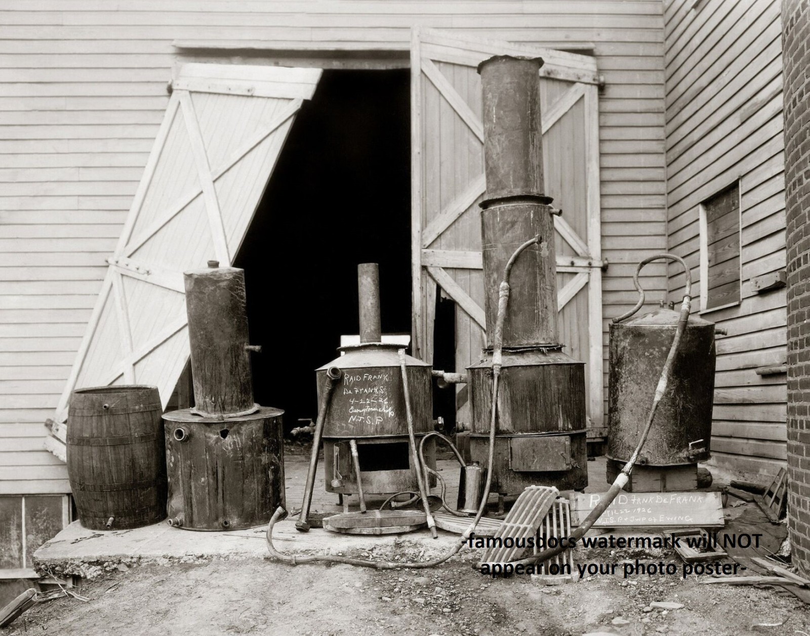11x14 1926 Bootleggers Liquor Still PHOTO Police Raid Moonshine Bust ...