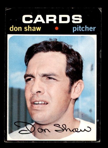 1971 Topps Baseball #654 Don Shaw VG/EX *d2 | eBay