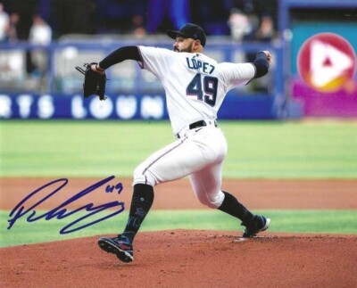 Signed 8x10 PABLO LOPEZ Miami Marlins Autographed photo - COA | eBay