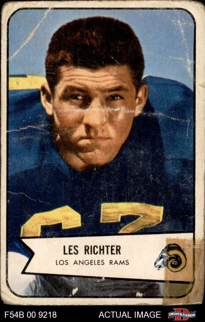 1954 Bowman #78 Les Richter Rams SHORT-PRINT HOF California 1 - POOR | eBay