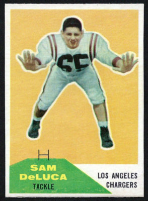 1960 FLEER #89 SAM DeLUCA Los Angeles Chargers - Univ. of South ...