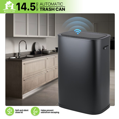 55L Motion Sensor Trash Can Touchless Automatic Dustbin Home Kitchen ...