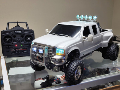 Custom 1/10 Tamiya R/C Ford F350 Crew Cab Dually MFC-02 Light Sound ...