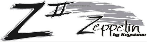 "Zeppelin 2" By Keystone RV LOGO Graphic decal lettering Made Fresh 36 ...