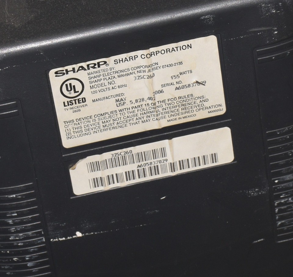 SHARP 32SC260 32" CRT TV WITH COMPONENT INPUTS VINTAGE GAMING | eBay