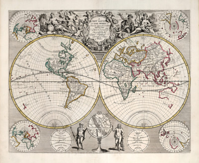 Vintage Map - New Map of the World 1721 | eBay Australia