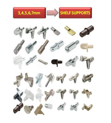Strong Shelf Supports Pegs Pins Plug Stud 3,4,5,6,7mm Kitchen Cupboard ...