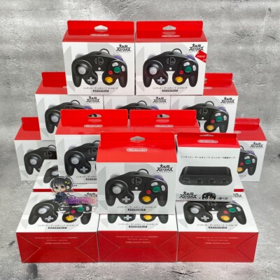 Nintendo Official Gamecube Controller & Adapter Smash Bros Black Switch ...