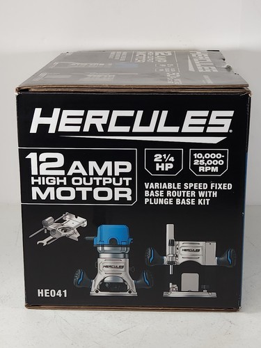 Hercules 120V 12A 2-1/4HP Variable Speed Fixed Base Router Kit HE041 | eBay